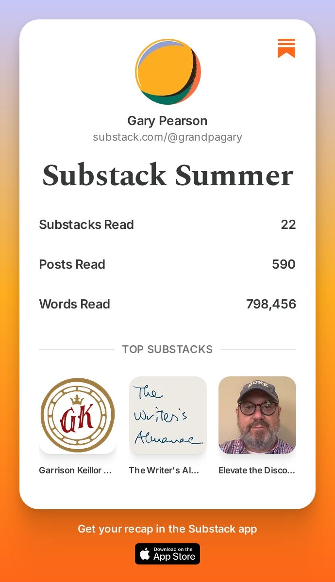 My Substack Summer - by Gary Pearson - Gary’s Substack