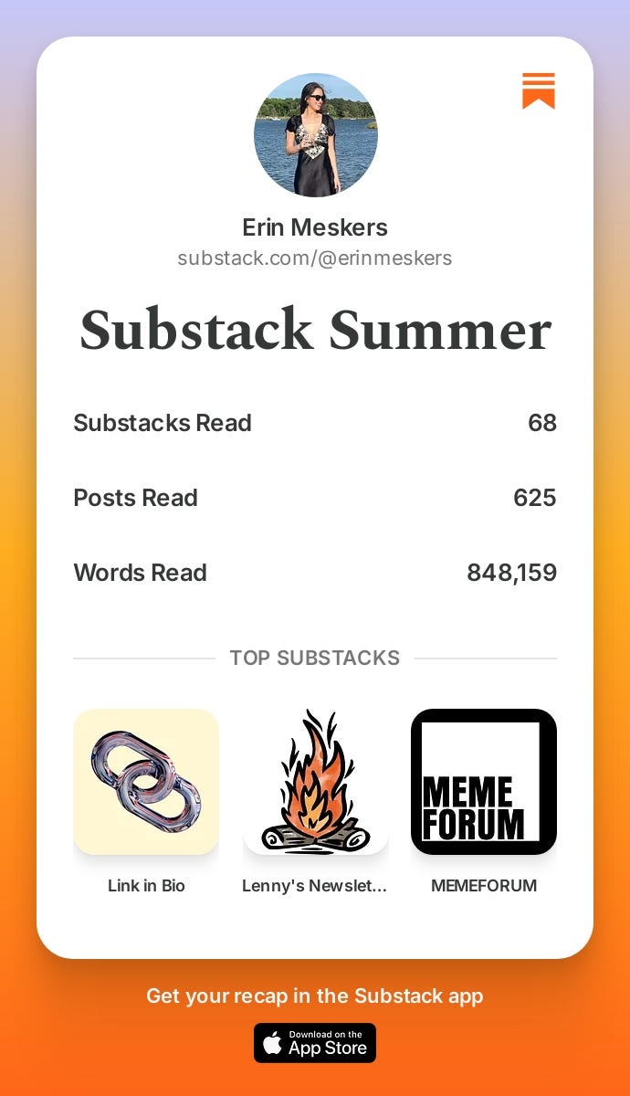 My Substack Summer - by Erin Meskers - Early Adapter