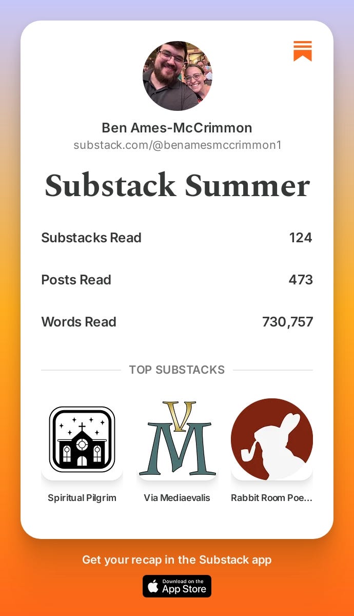 My Substack Summer - by Ben Ames-McCrimmon