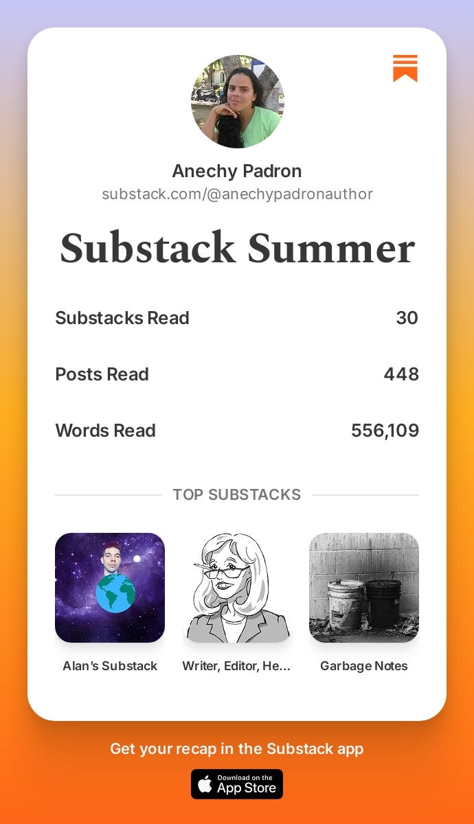 My Substack Summer - by Anechy Padron - My Author Journey
