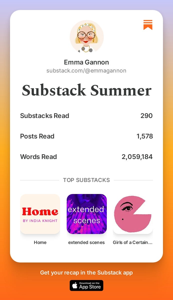 Who knew I was such a big Substack reader?