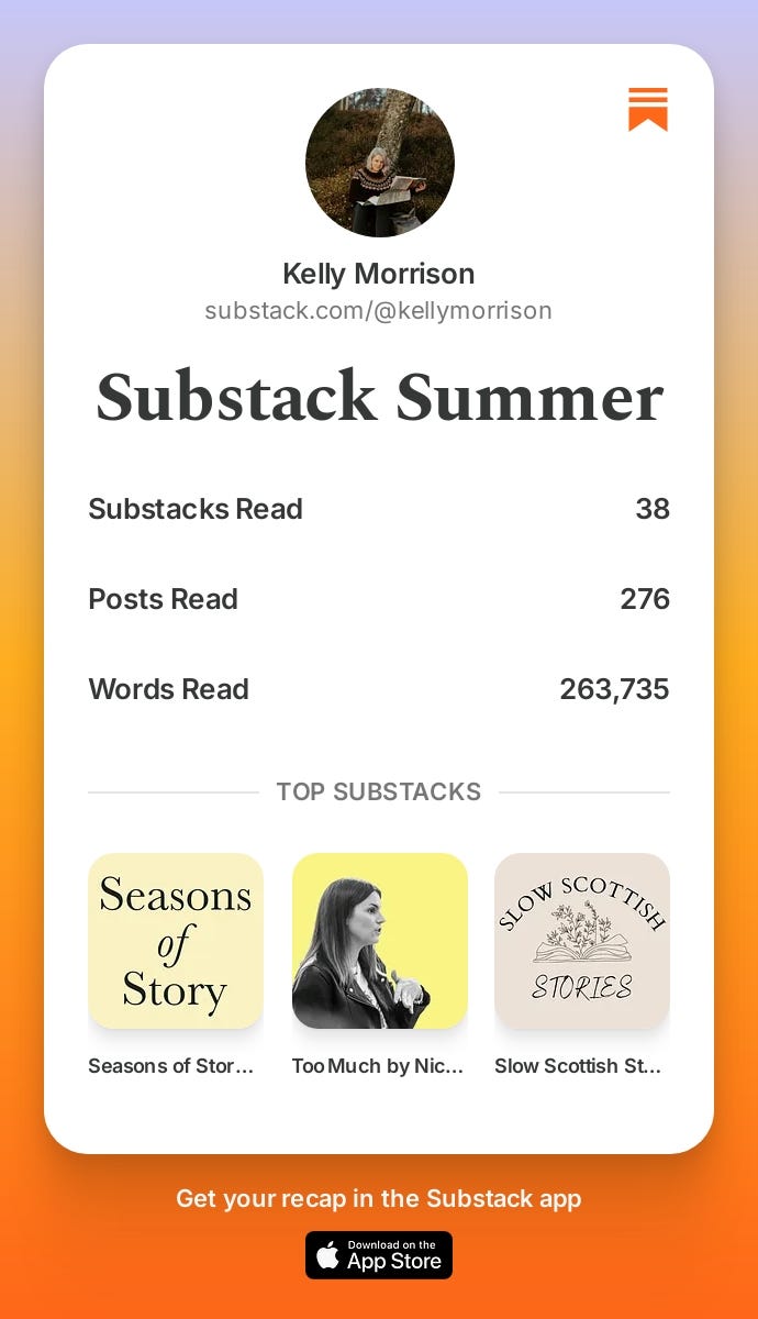 My Substack Summer - by Kelly Morrison - Books and Places