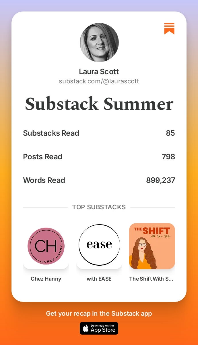 My Substack Summer - by Laura Scott - Moving Forward