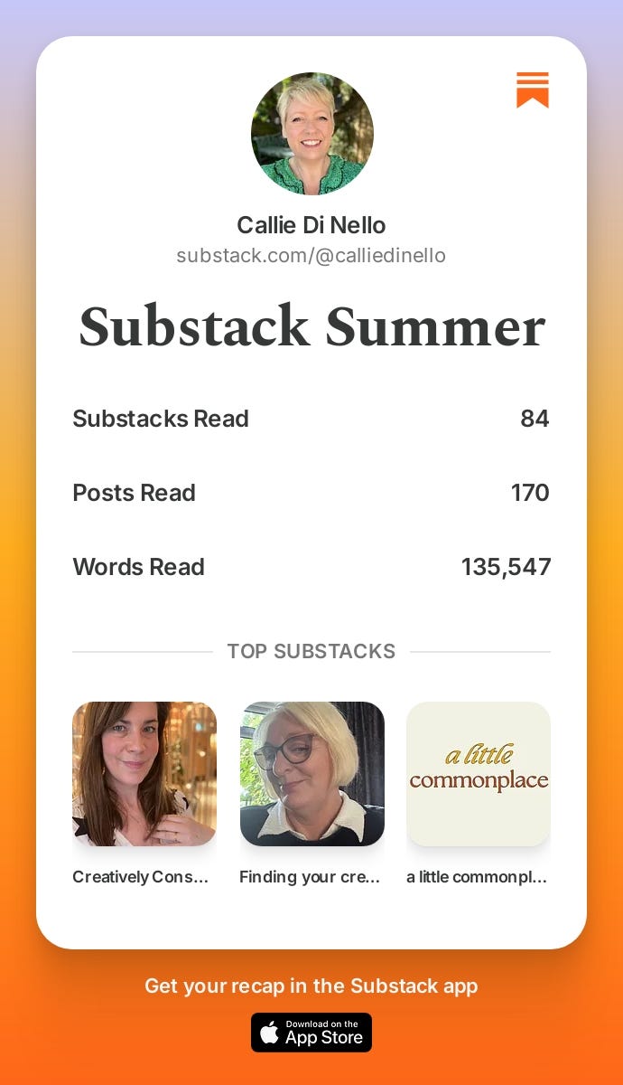 My Substack Summer - by Callie Di Nello