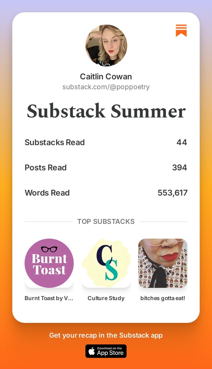 My Substack Summer, Just in Time for Fall