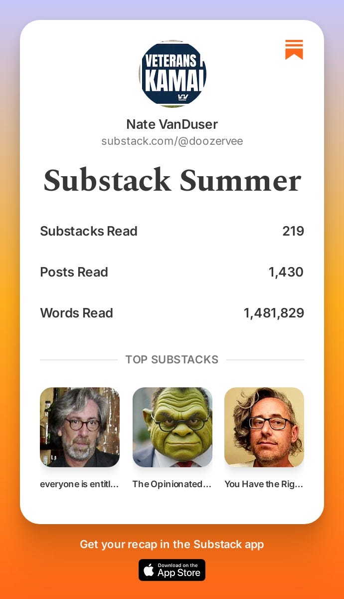 My Substack Summer - by Nate VanDuser - Nate’s Substack