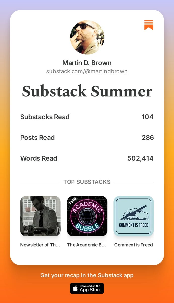 My Substack Summer - On this and that, and the other