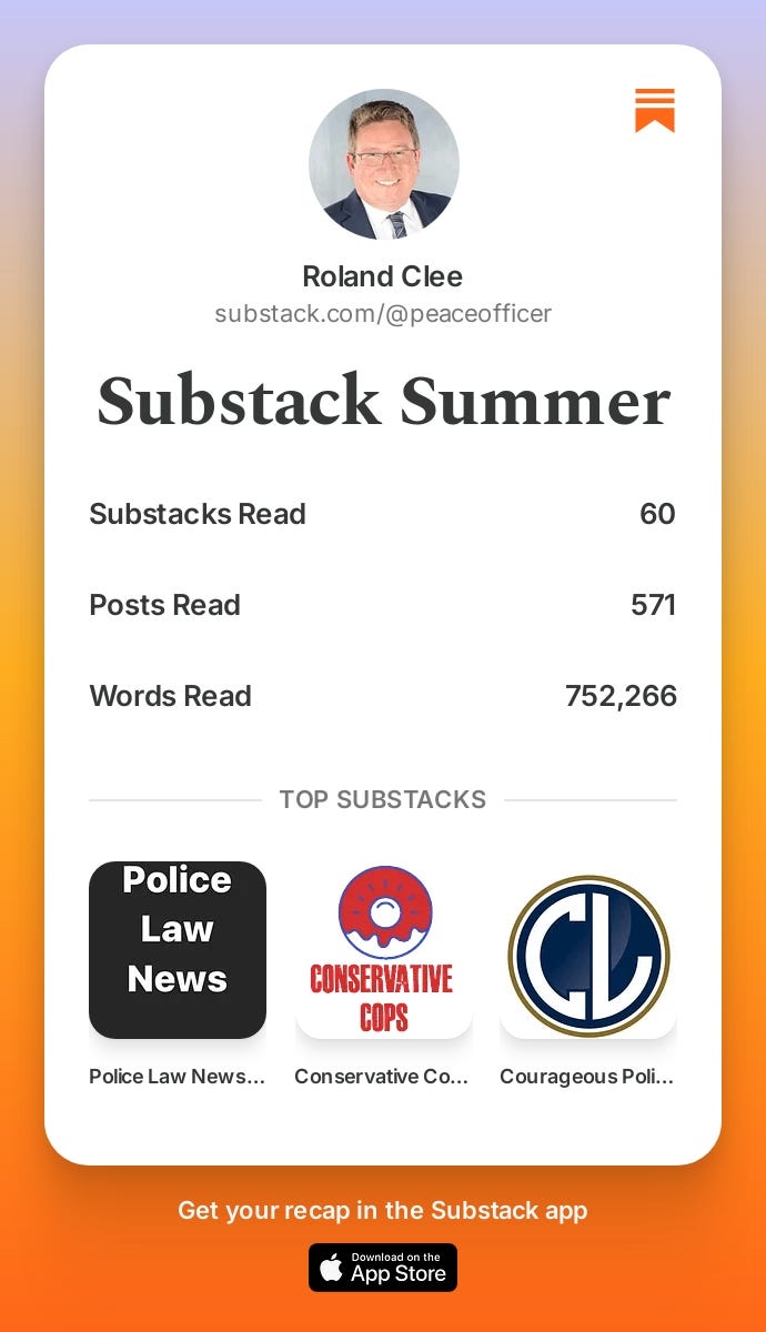 My Substack Summer - American Peace Officer