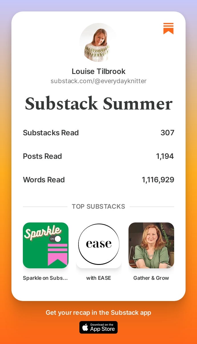 My Substack Summer - Everyday Knitter