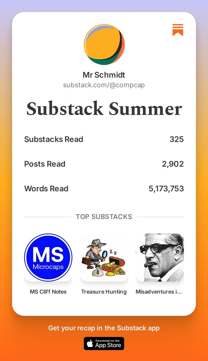 My Substack Summer - by Mr Schmidt - 8th Wonder Capital