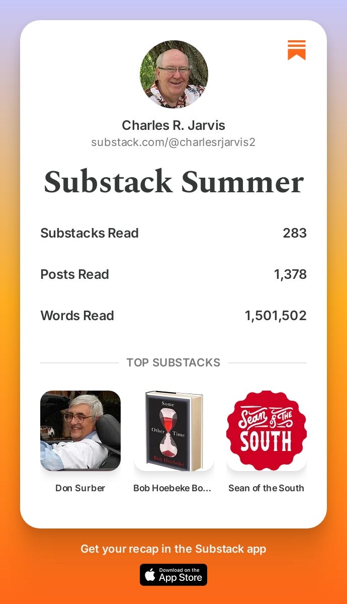 My Substack Summer - Relevant Today