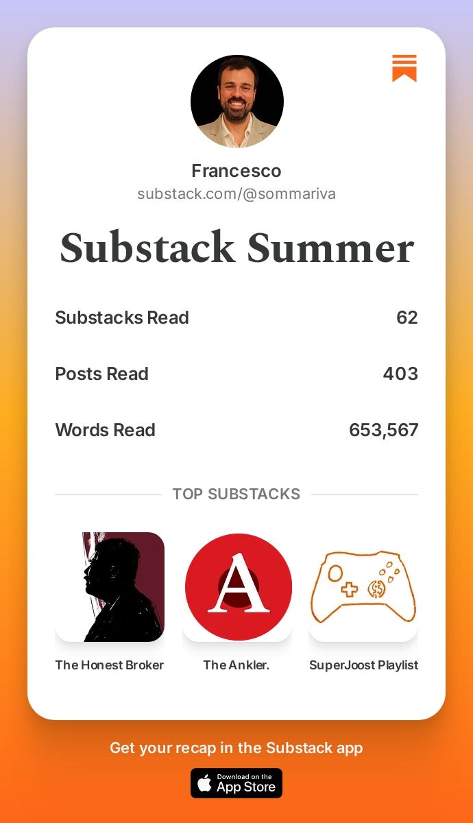 My Substack Summer - by Francesco - Pitch Deck