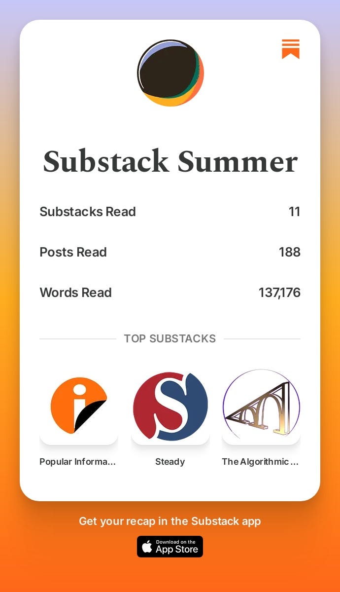 My Substack Summer - by Derek Claude Simmons