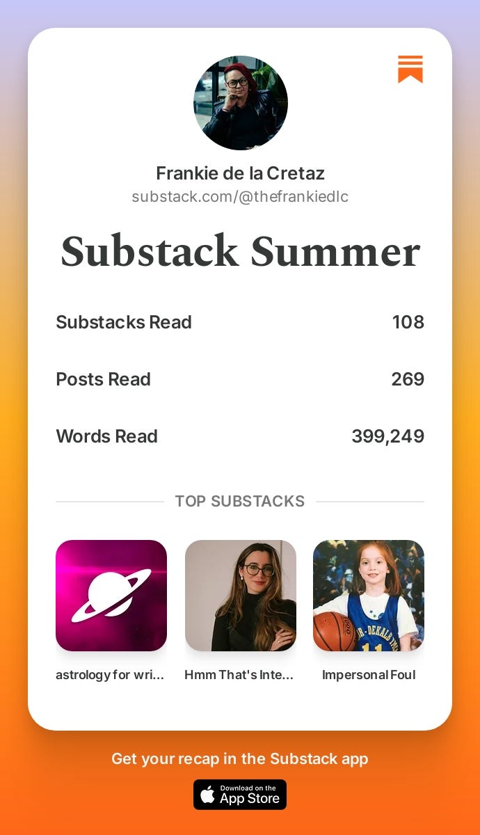 My Substack Summer - by Frankie de la Cretaz