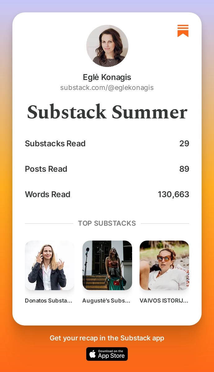 Substack'o skaitiniai - Eglė Konagis
