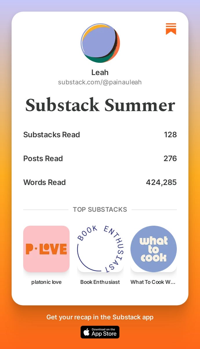 My Substack Summer - by Leah