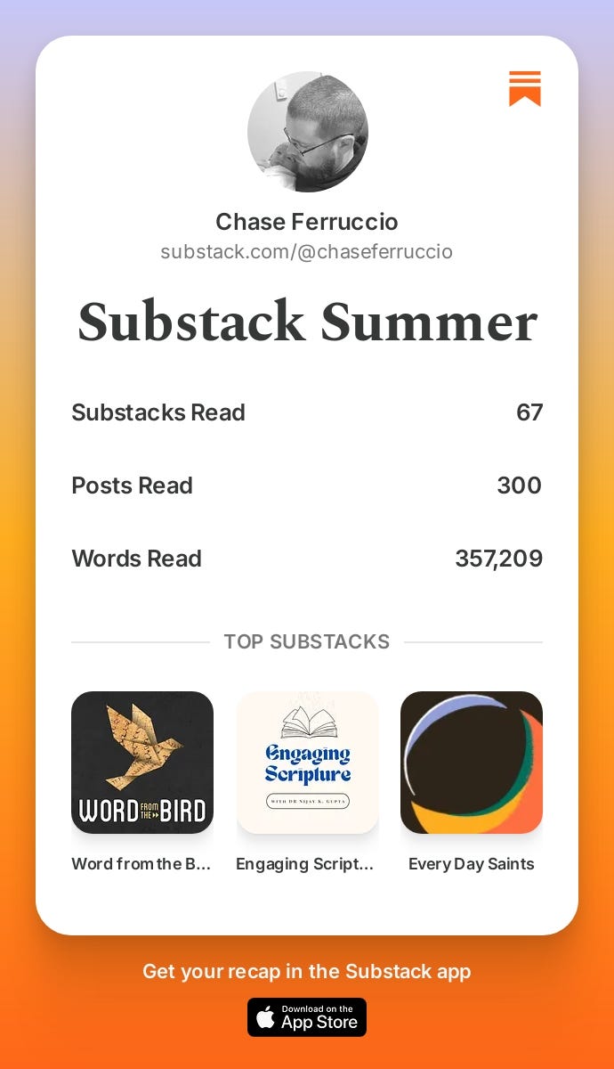 #017: My Substack Summer - by Chase Ferruccio