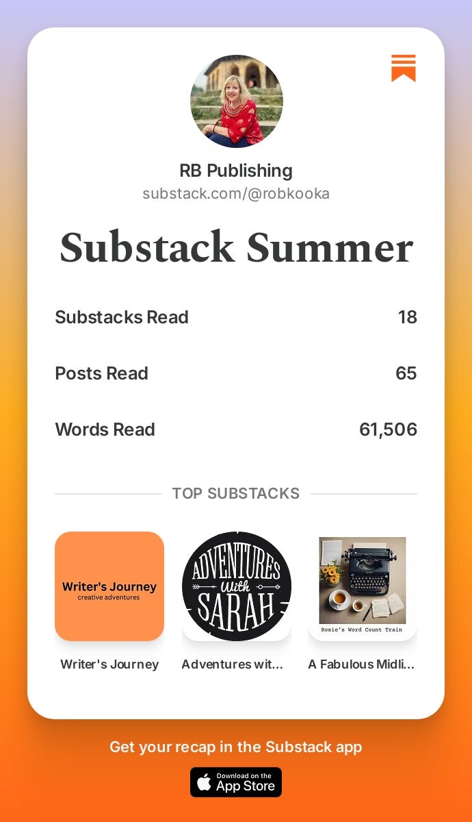 My Substack Summer - Imagine Write Create