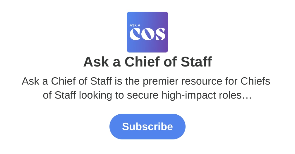 Ask a Chief of Staff | Clara Ma | Substack Ask a Chief of Staff | Clara Ma | Substack