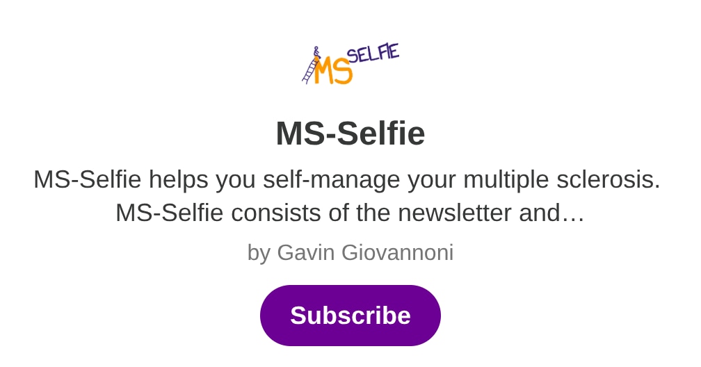 Prof G's MS-Selfie | Gavin Giovannoni | Substack