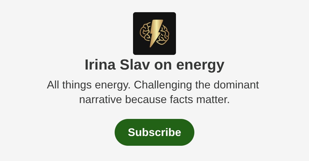 Irina Slav on energy | Substack