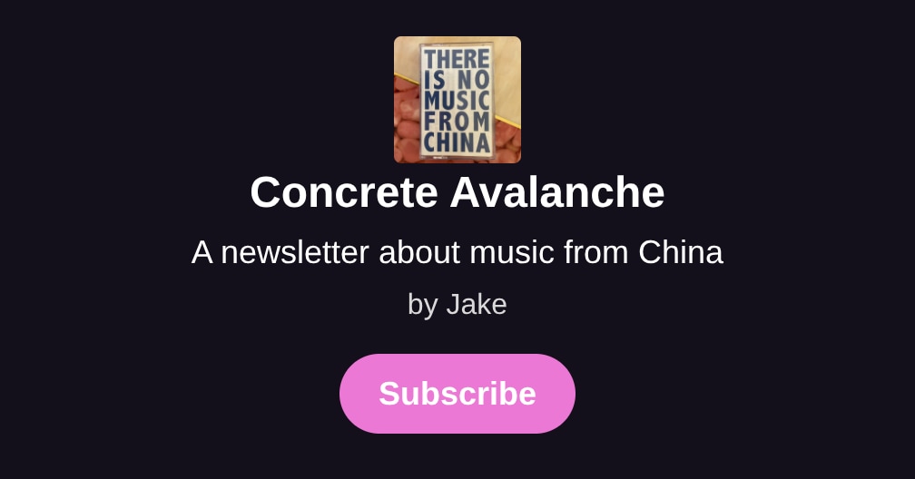 Concrete Avalanche | Jake | Substack