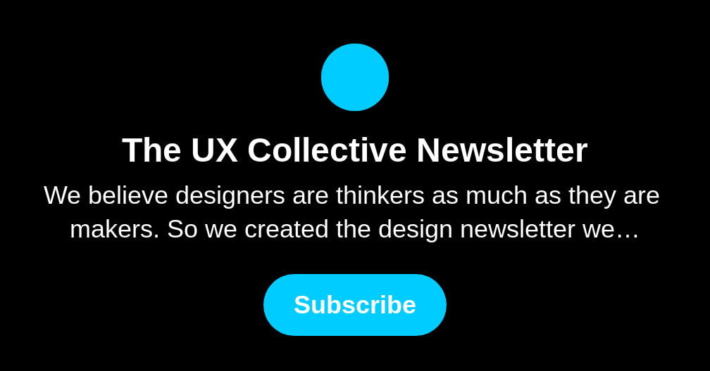 The UX Collective Newsletter | Fabricio Teixeira | Substack