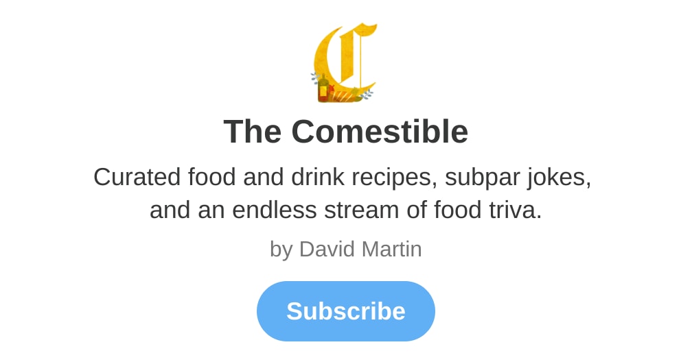 The Comestible | David Martin | Substack