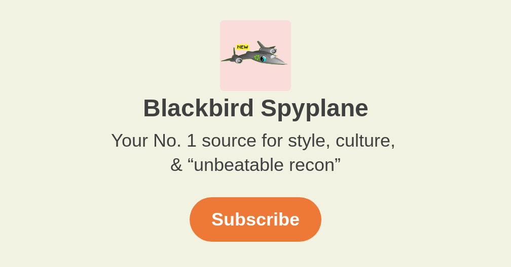Blackbird Spyplane | Substack