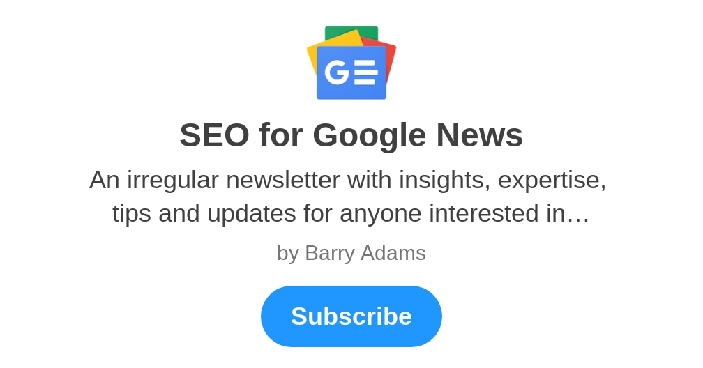 SEO for Google News | Barry Adams | Substack