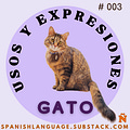 Uses and Expressions of the word "GATO" in Spanish. (#003)