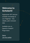 Introducing the ScholarAI plugin for ChatGPT: Instant access to peer-reviewed articles with ...