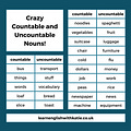 Some difficult countable and uncountable nouns