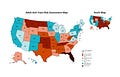 Anti-Trans Legislative Risk Assessment Map: New Adult Map