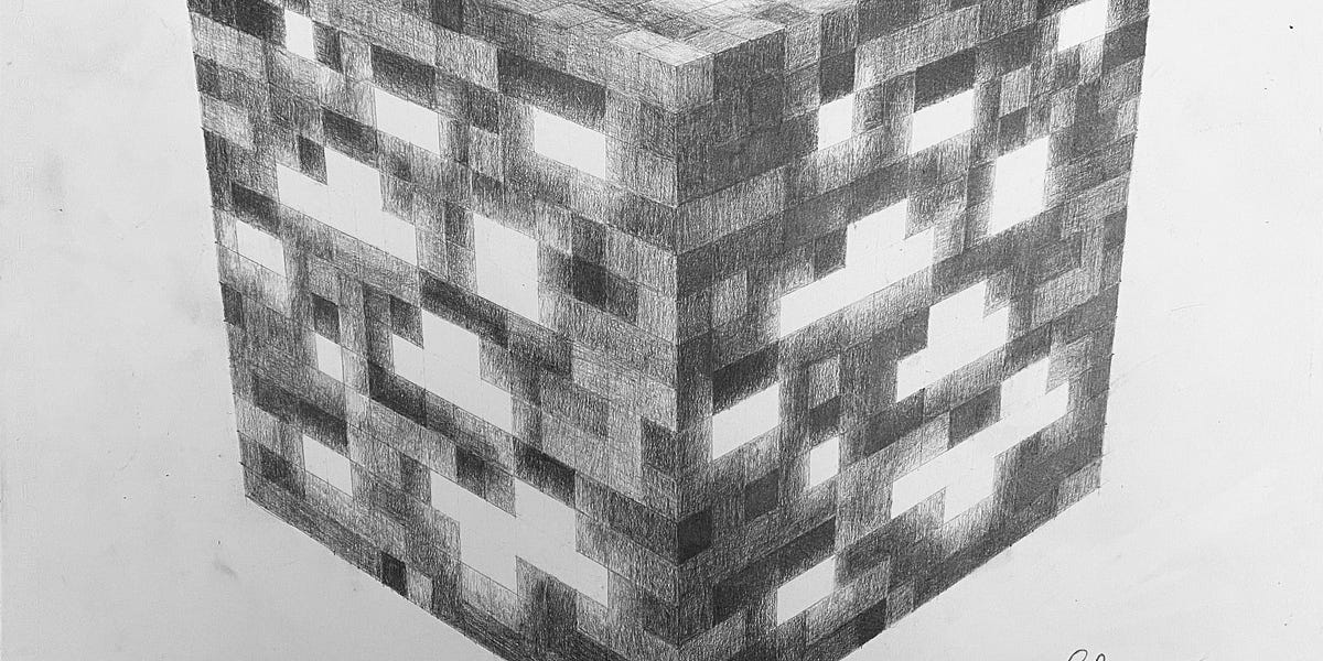 how to draw a diamond ore