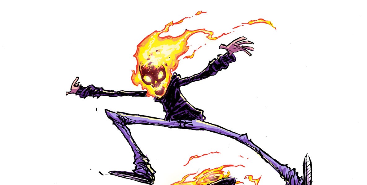 how to draw chibi ghost rider