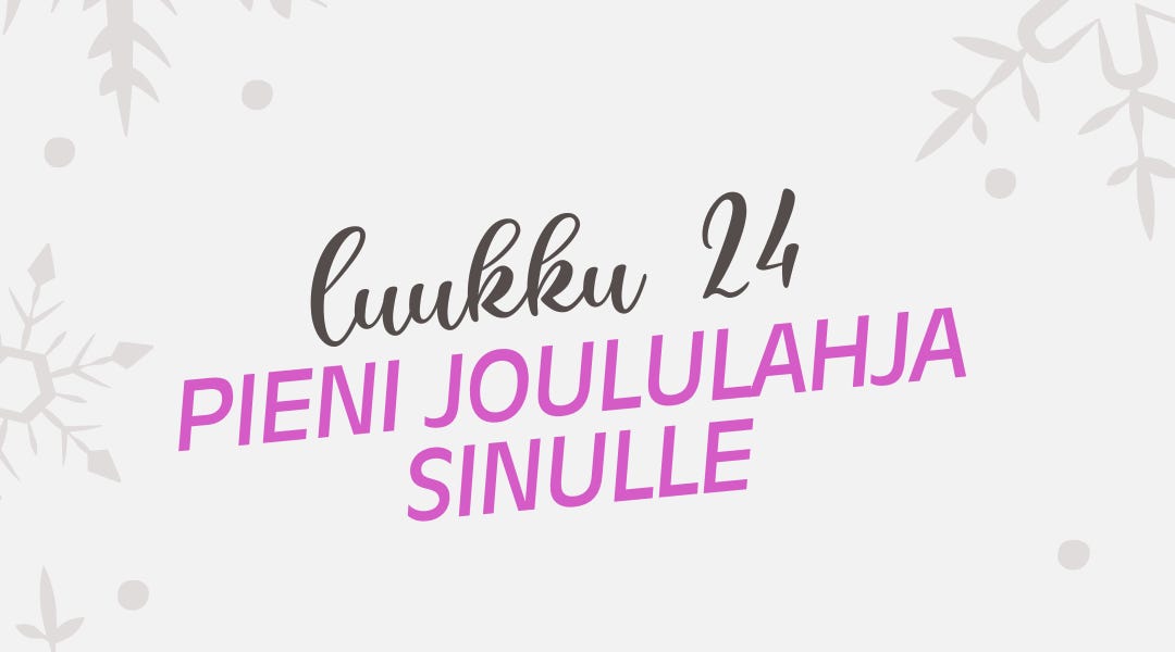 Pieni joululahja sinulle ️ - by Maria Kangaskortet