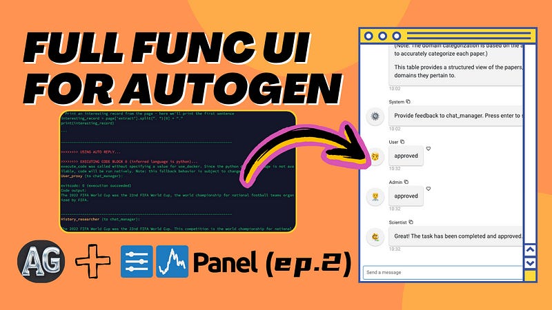 AutoGen's Full Function UI Powered by Panel - by Yeyu Huang