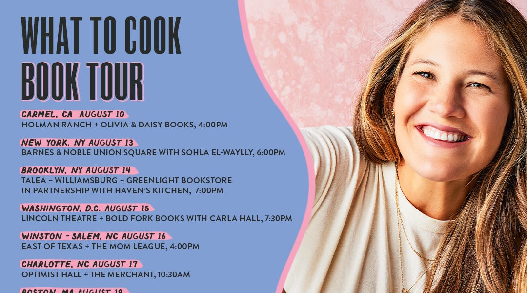WHAT TO COOK BOOK TOUR!!! - by Caroline Chambers