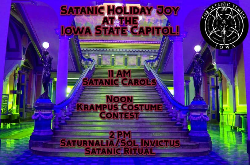 The Satanic Temple Hosting ‘Satanic holiday carols’ and ‘a large ...