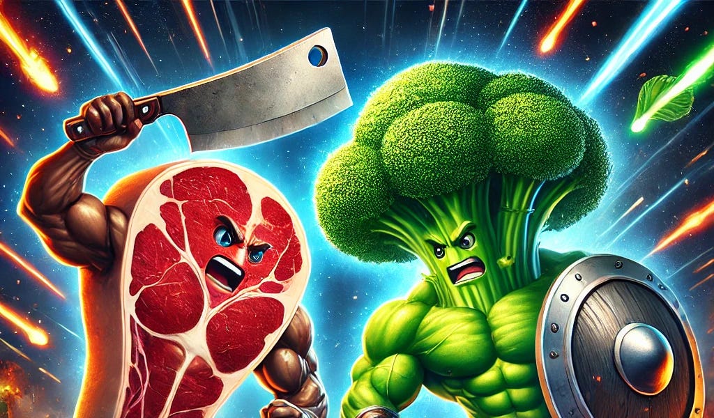 Meat vs Plants: The Eternal Debate - by Wellness Mecca