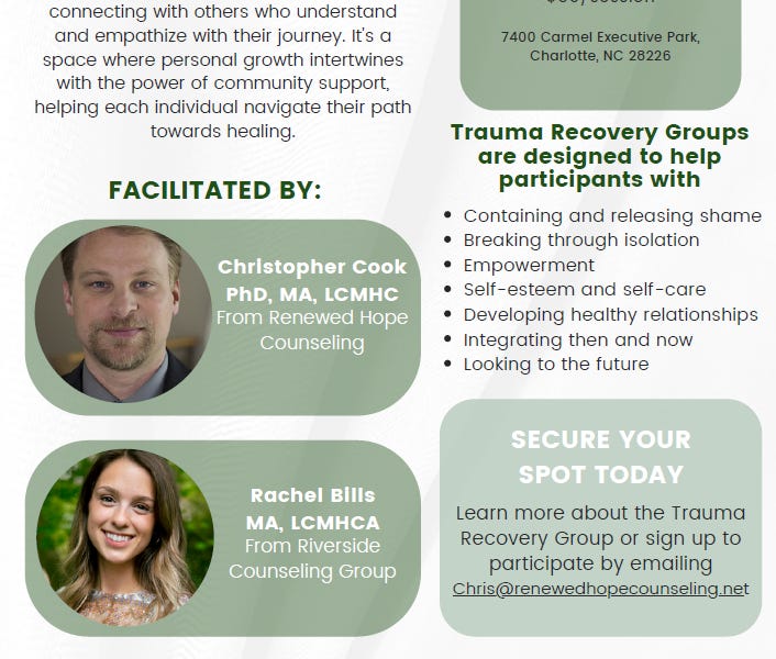 Trauma Recovery Group - by Christopher Cook