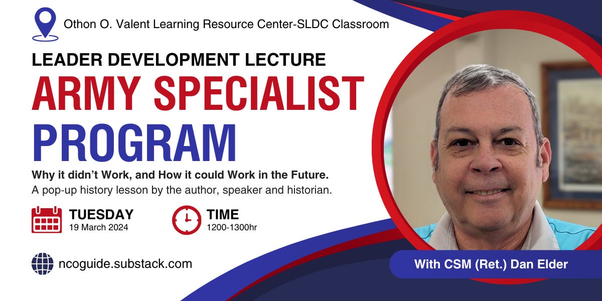 A Pop-up LPD on the Army Specialist Program