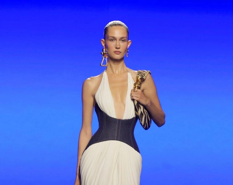 Schiaparelli SS25: An all-star-powered show of silhouettes