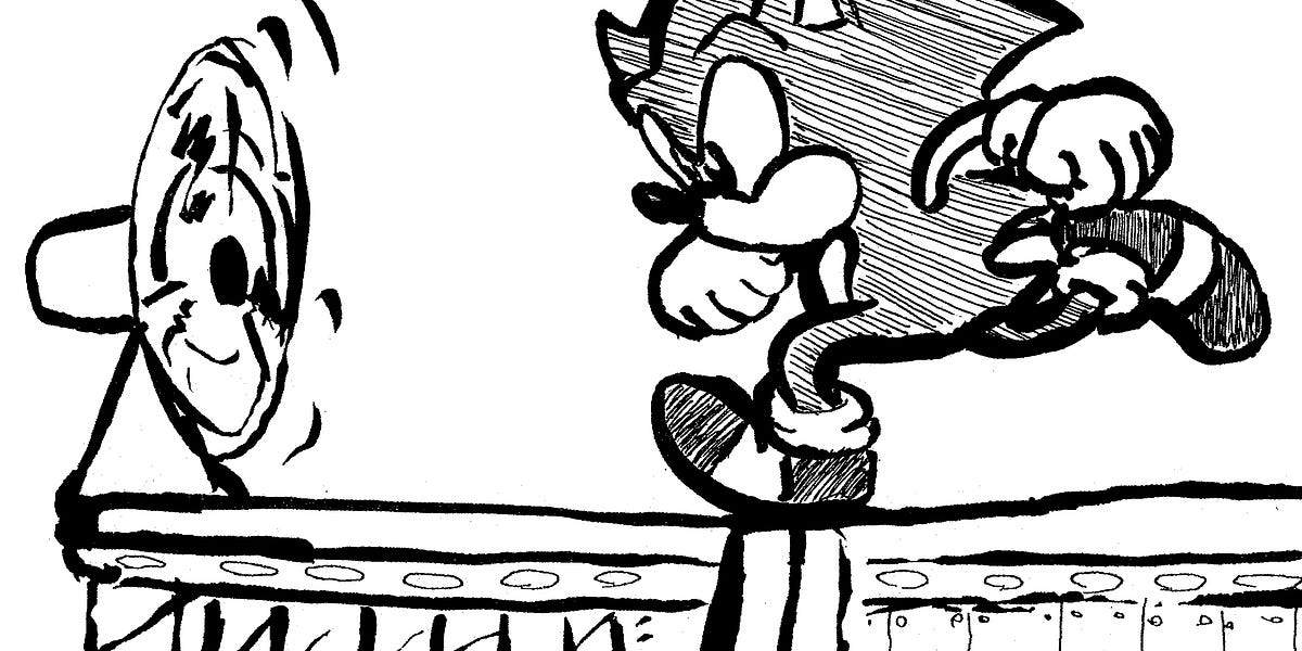 sonic the hedgehog running coloring pages