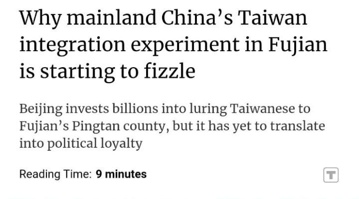 If China's Reunification Plan for Taiwan is "Fizziling," Why is Taipei ...