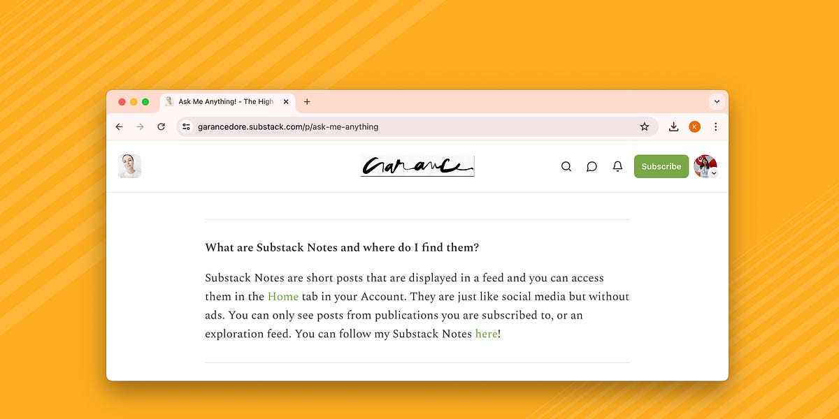 Getting started with Notes - On Substack