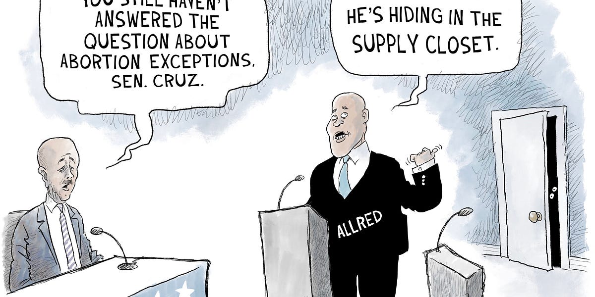 The Cruz-Allred Debate - by Nick Anderson - Pen Strokes