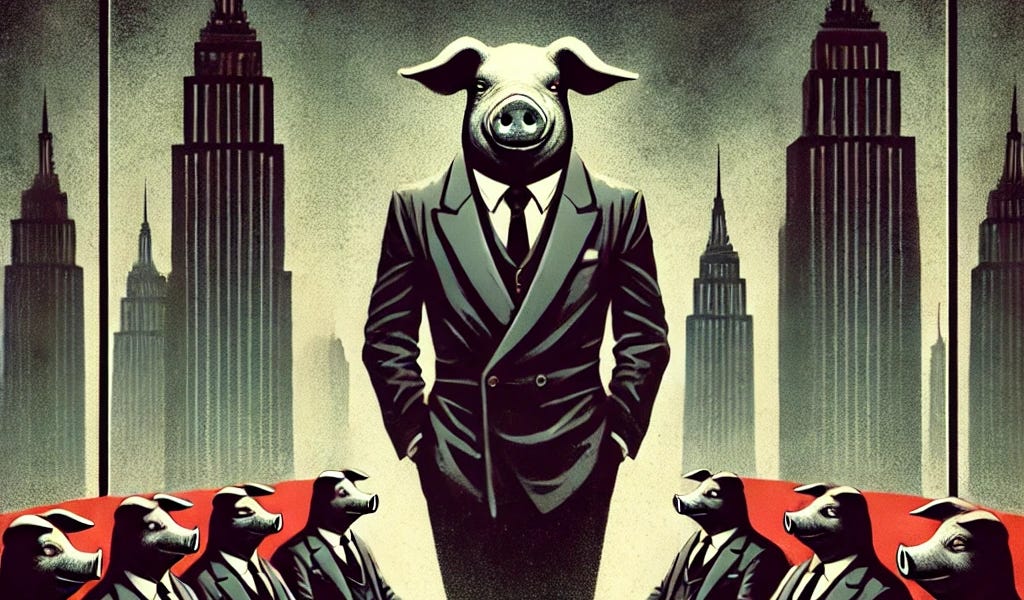 The Pigs are Walking Upright - by Christopher Haan