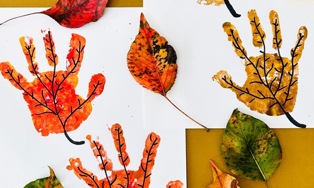 Cutest Fall Leaves Handprint Art 🍂 - Hello, Wonderful